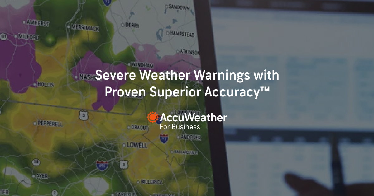 Site-Specific Weather Alerts for Business | AccuWeather for Business
